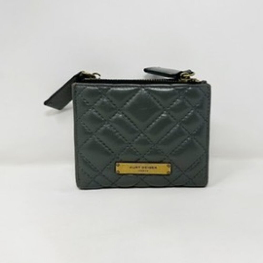 Kurt Geiger Quilted Leather Bifold Wallet Mini Purse … - Gem